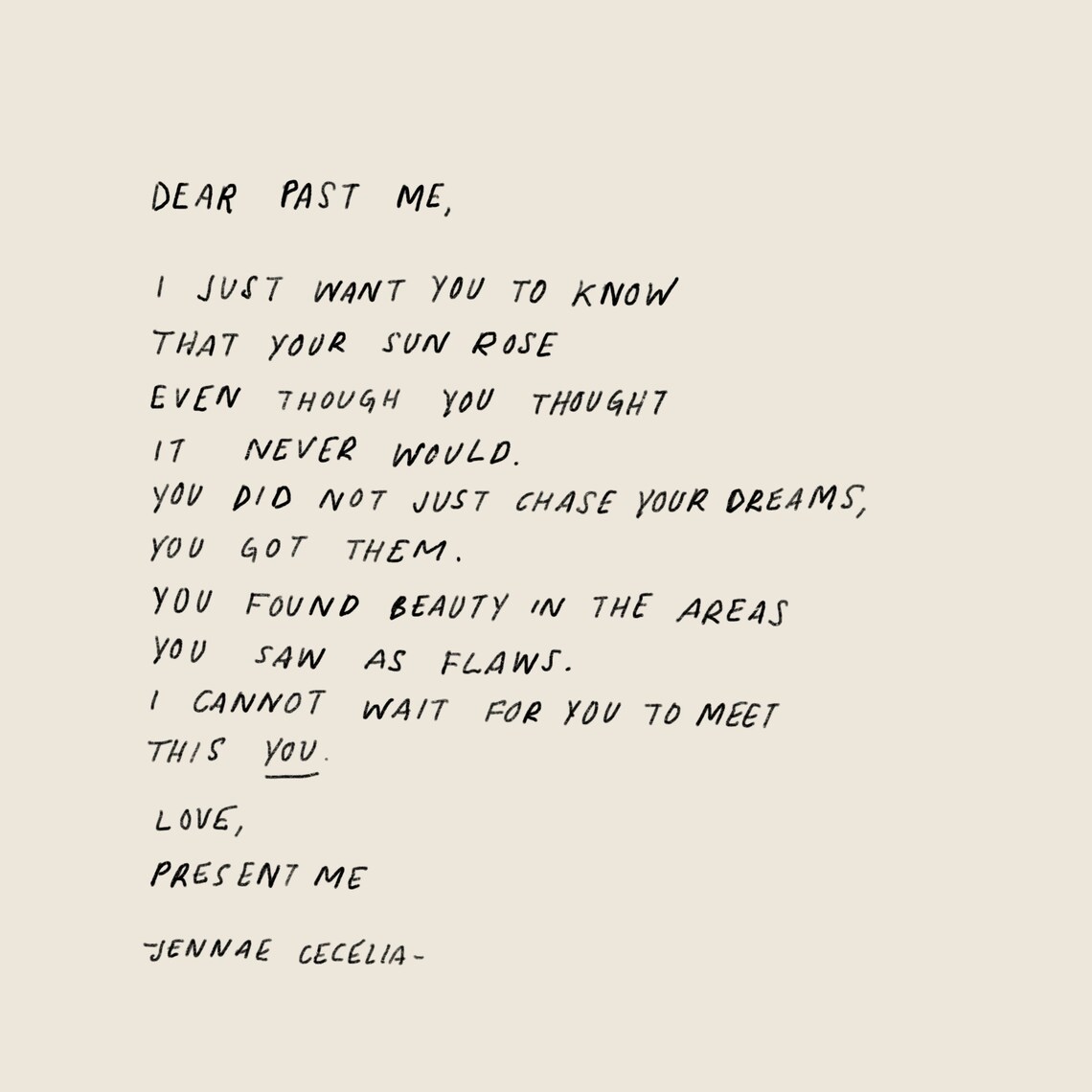 A Letter to Your Past Self From the Poetry Book: the Moon Will Shine ...