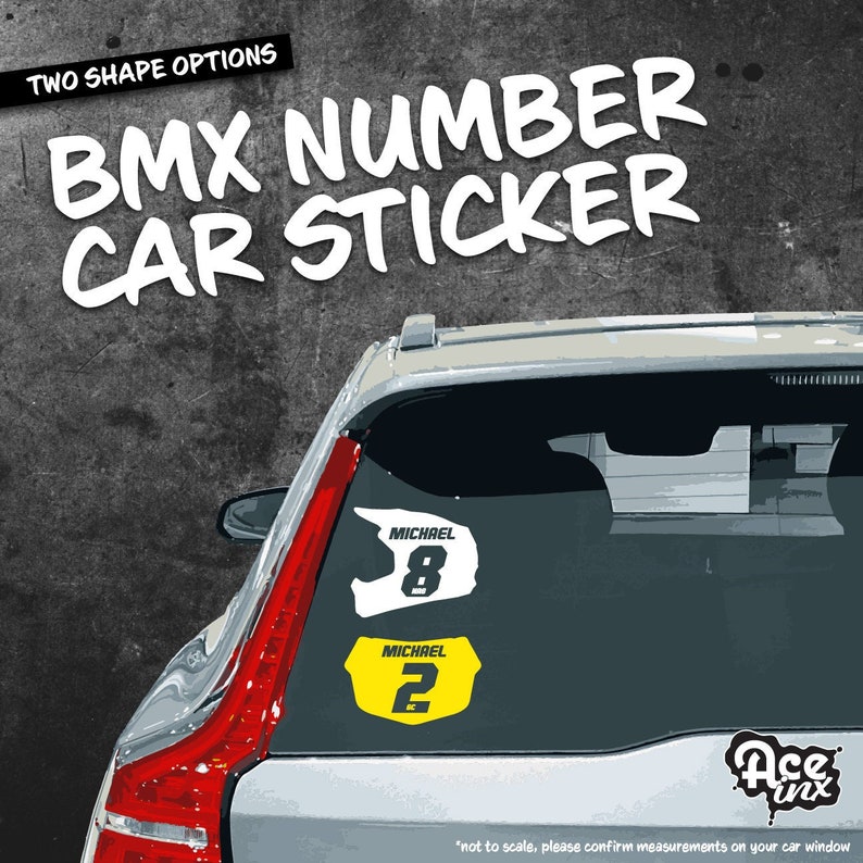 BMX Number Plate and Helmet Decal Custom Made - Etsy