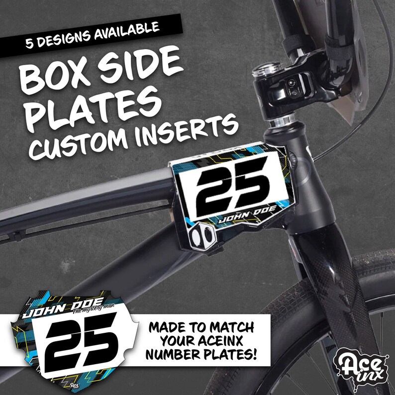 Custom BMX Side Plate Inserts Fits Box Side Plates - Etsy