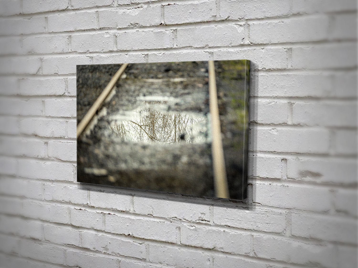 Train Track Reflections, Portland Oregon, Canvas, Print, Artwork ...