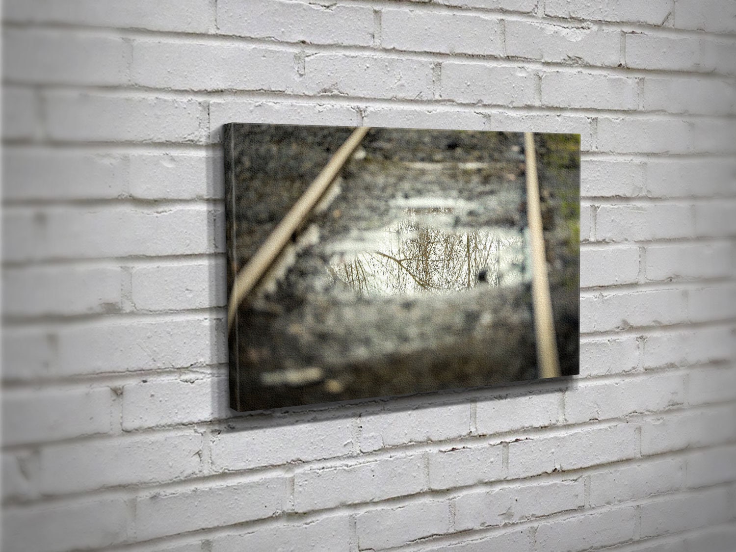 Train Track Reflections, Portland Oregon, Canvas, Print, Artwork ...