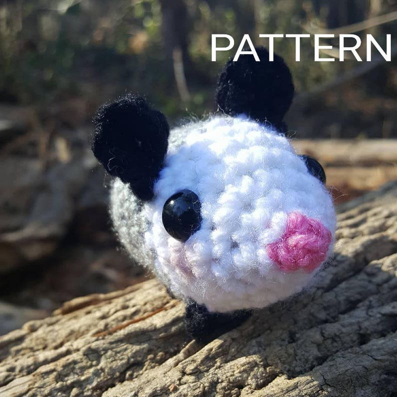Crochet Pattern: Baby Opossum Amigurumi Plushie - Mini Possum Plush Toy ...