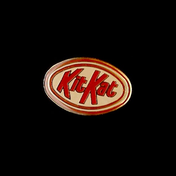 Kit Kat Chocolate Bar – Vintage Enamel Lapel Pin - Gem