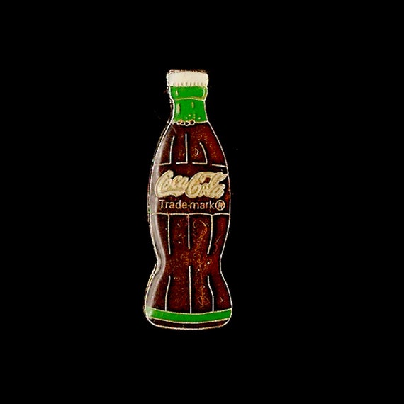 Coca-Cola Glass Bottle – Vintage Enamel Lapel Pin - Gem