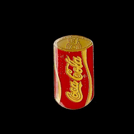 Coca-Cola Pop Can – Vintage Enamel Lapel Pin - Gem