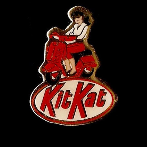 Kit Kat Chocolate Bar – Vintage Enamel Lapel Pin - Gem