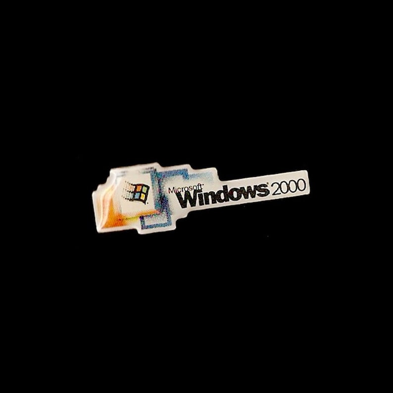 Microsoft Vintage Enamel Lapel Pin, Windows 2000 OS, Vintage Computers ...