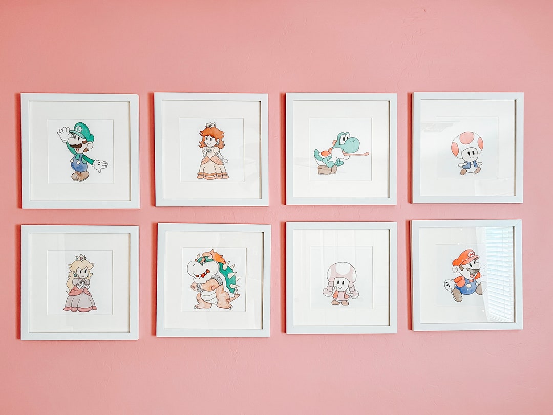 Watercolor Paper Mario Prints - Etsy