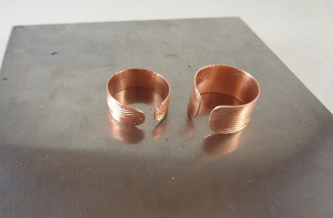 Textured Wavy Copper Sheet Ring 3 Widths Available - Etsy