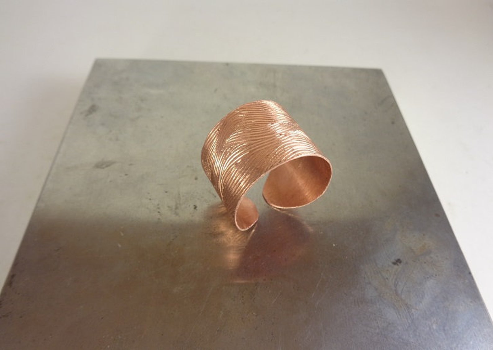 Textured Wavy Copper Sheet Ring 3 Widths Available | Etsy