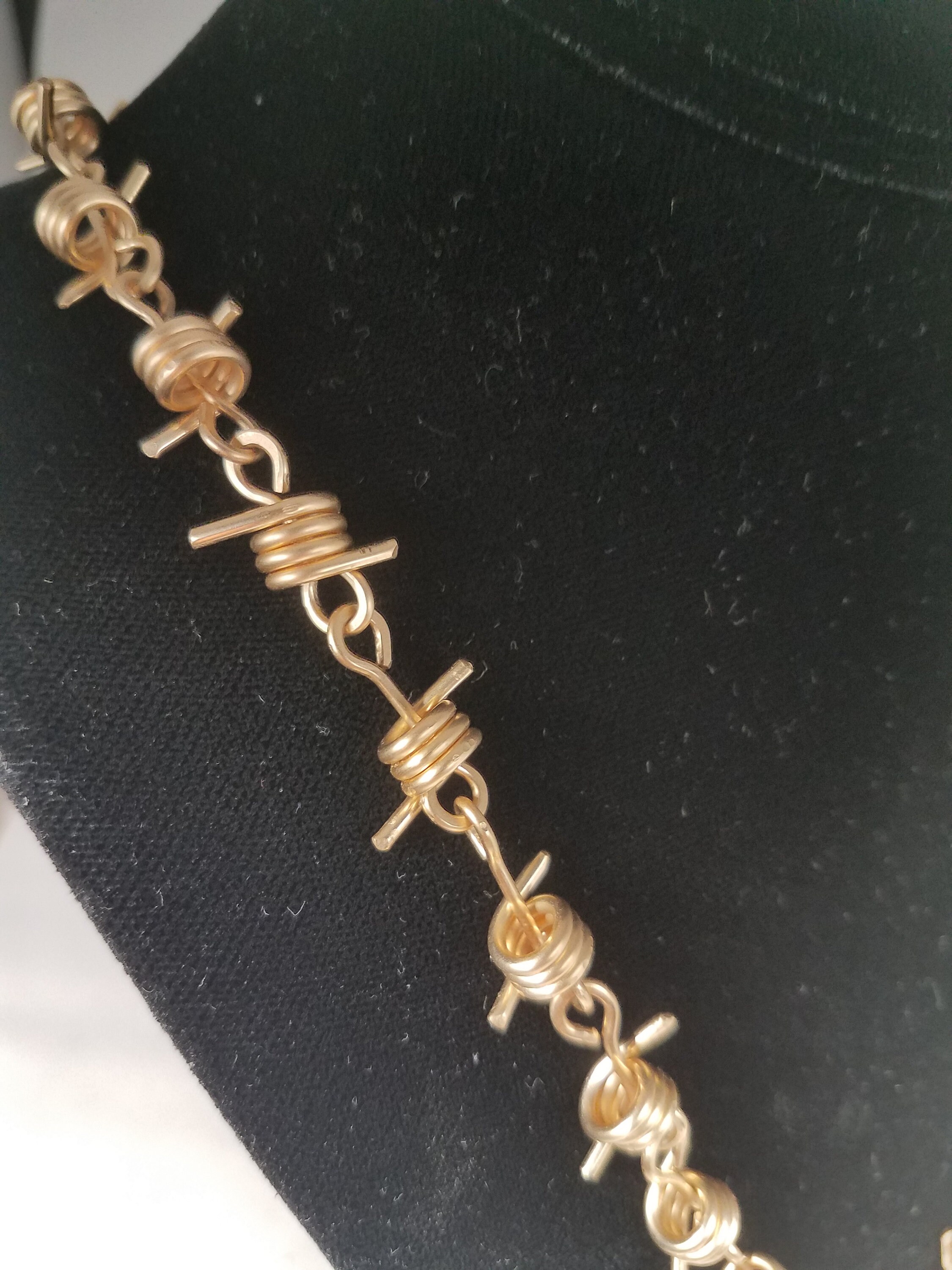 Gold-Filled Barbed-Wire Necklace | Etsy