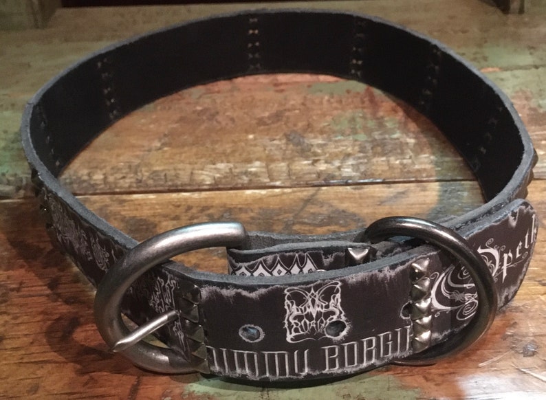 Death Metal Dog Collar With Silver Studs - Etsy