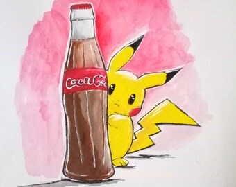 Original Coca Cola Building Watercolor Painting. Coca Cola - Etsy