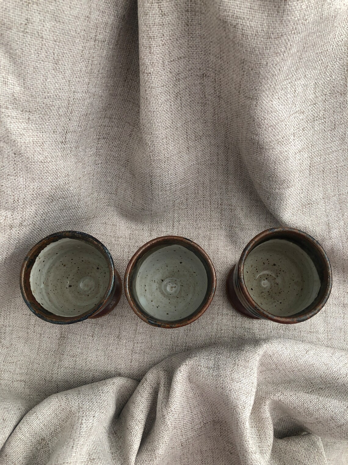 Rustic Vineyard (set of 2) 3.5-inch-tall Wine Cups) Studio Pottery Saki ...