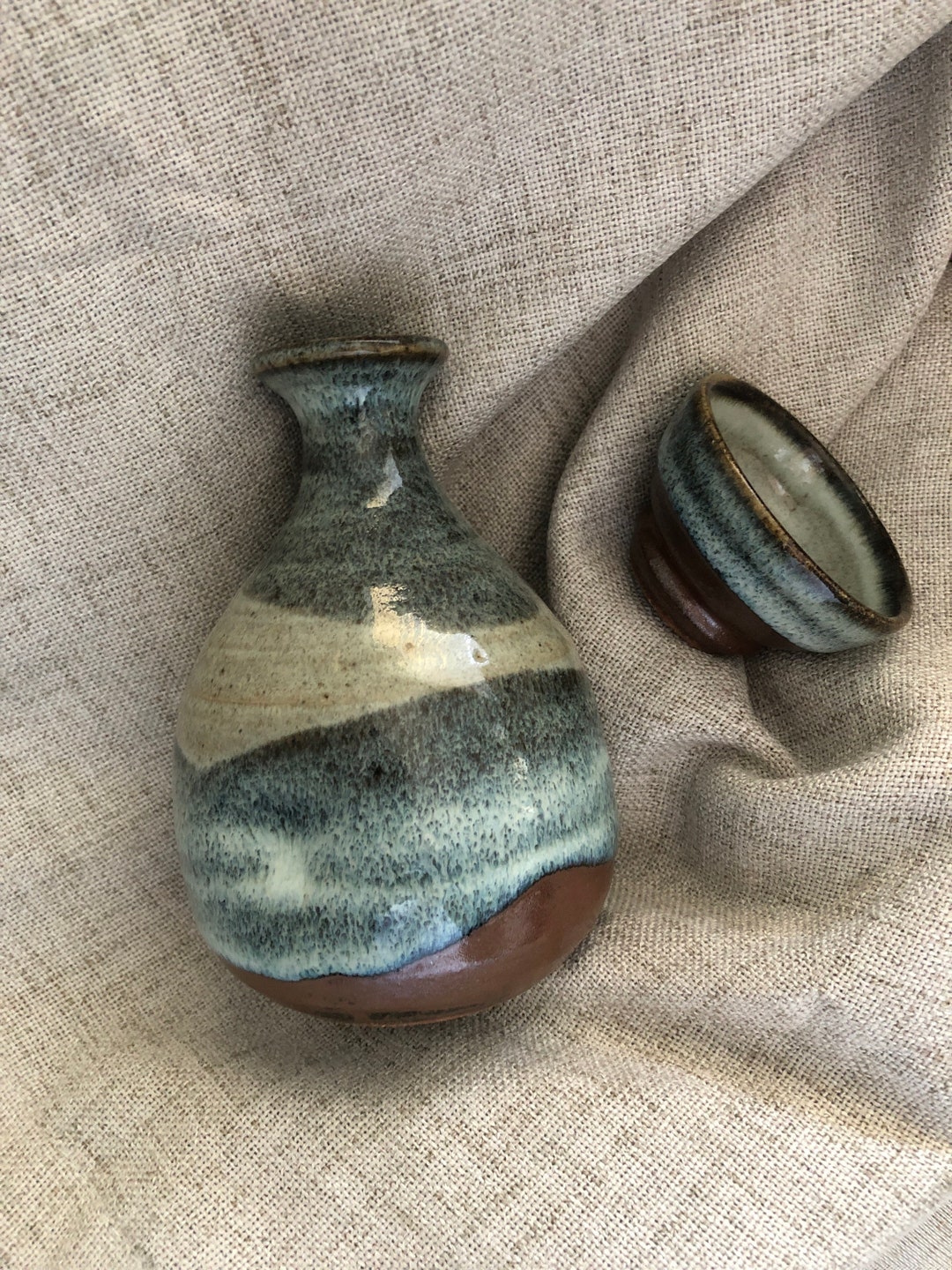 San Francisco Sake (1) Set (1 Tokkuri Flasks, 1 Sake Cup) Vintage ...