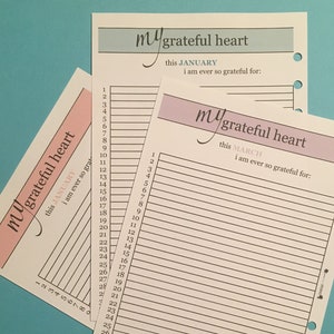 Grateful Tracker / My Grateful Heart Tracker for Planner Bullet Journal ...