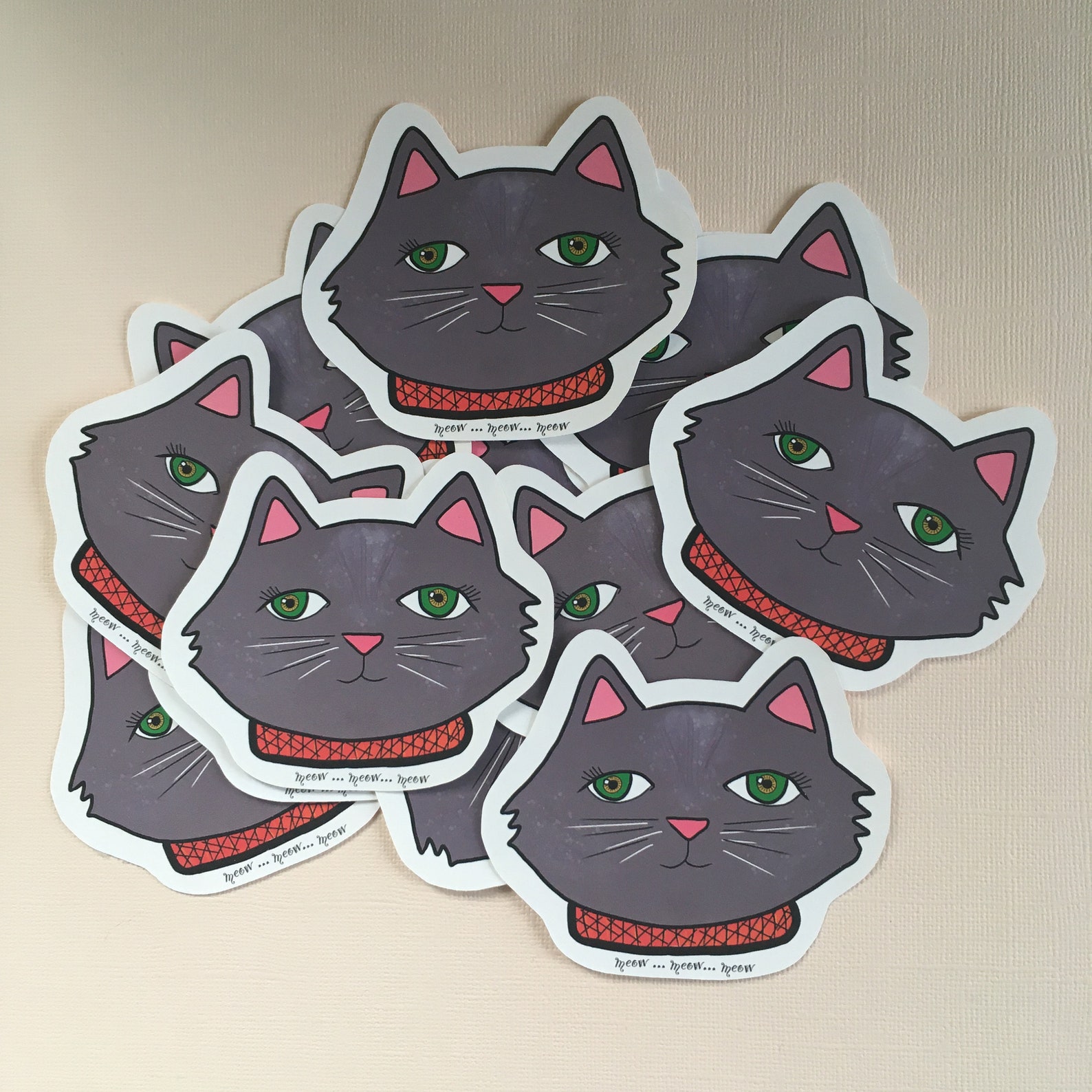 Cat Sticker / Cat Die Cut Computer or Laptop Stickers / Cat Sticker for ...