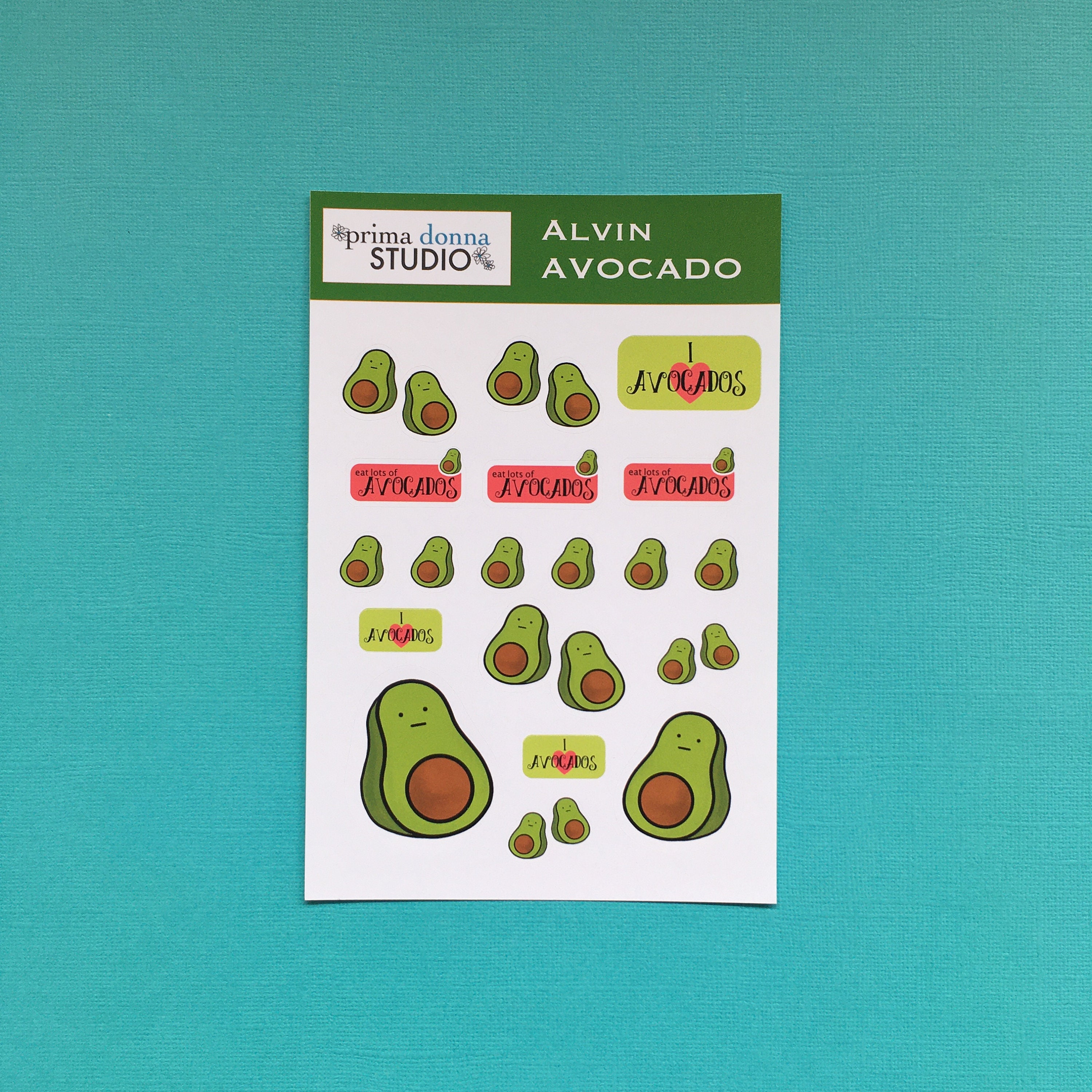 Avocado Stickers for Planner or Bullet Journal / Kiss Cut Sticker Sheet ...