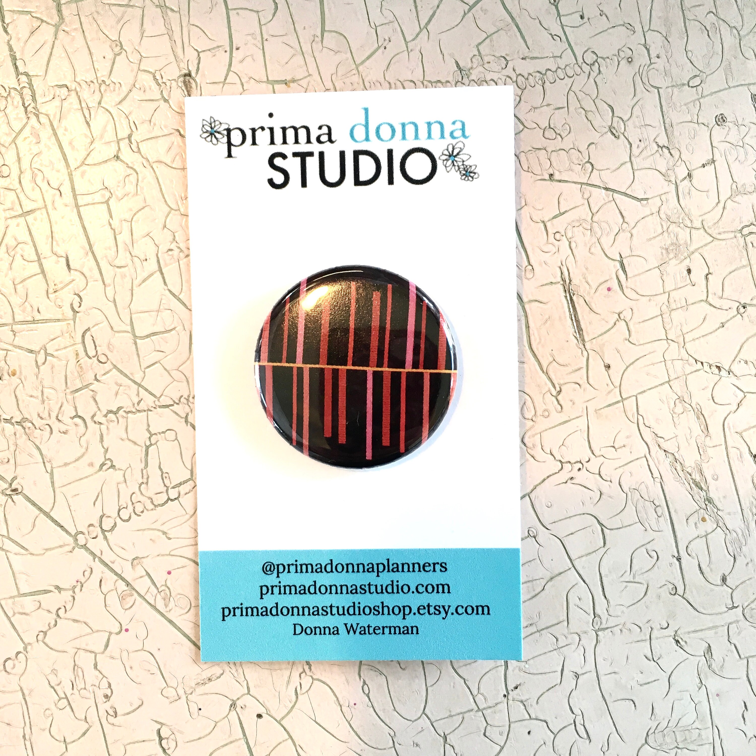 1.25 Inch Button Pin / Modern Art Button Pin / Art Lover Pin - Etsy