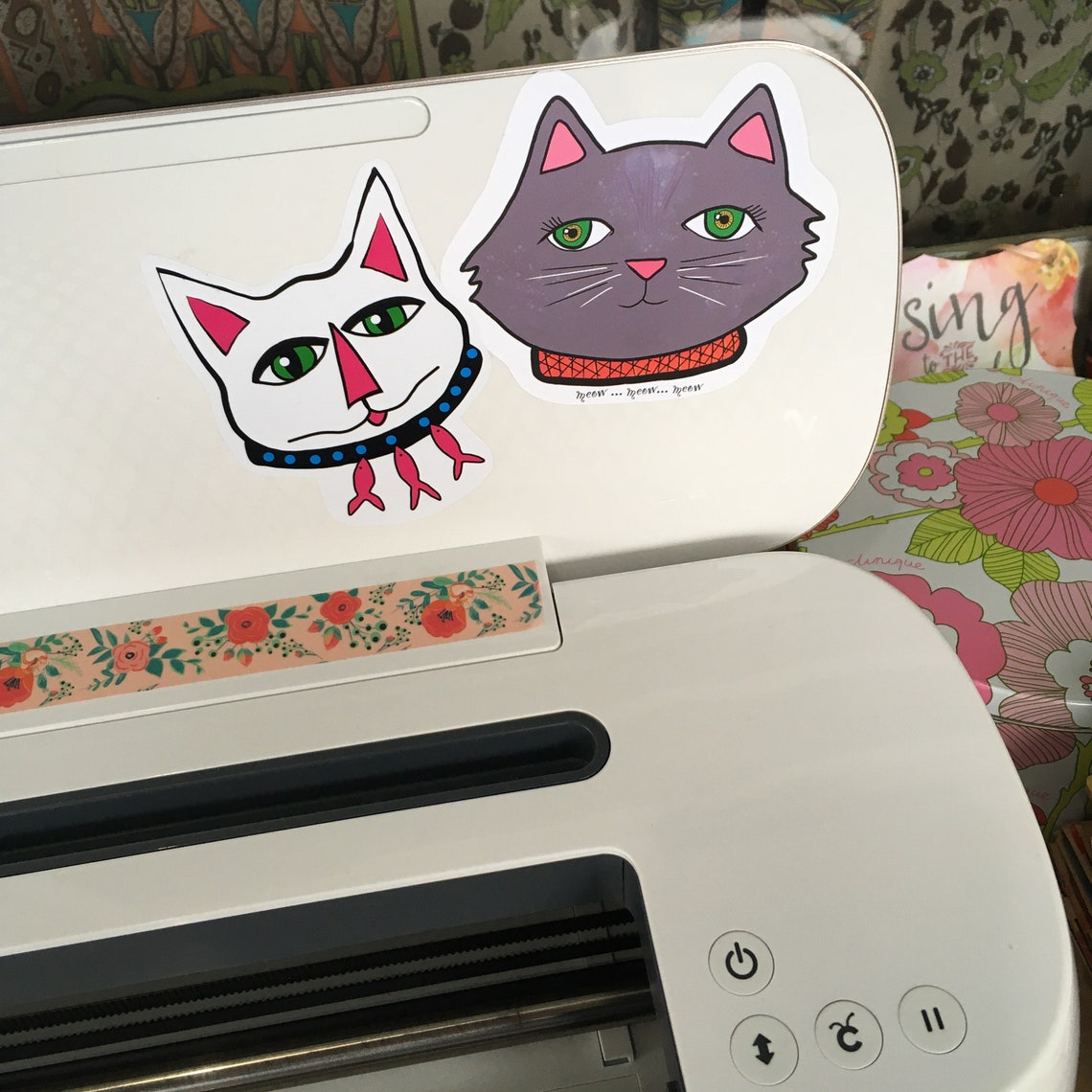 Cat Sticker / Cat Die Cut Computer or Laptop Stickers / Cat | Etsy