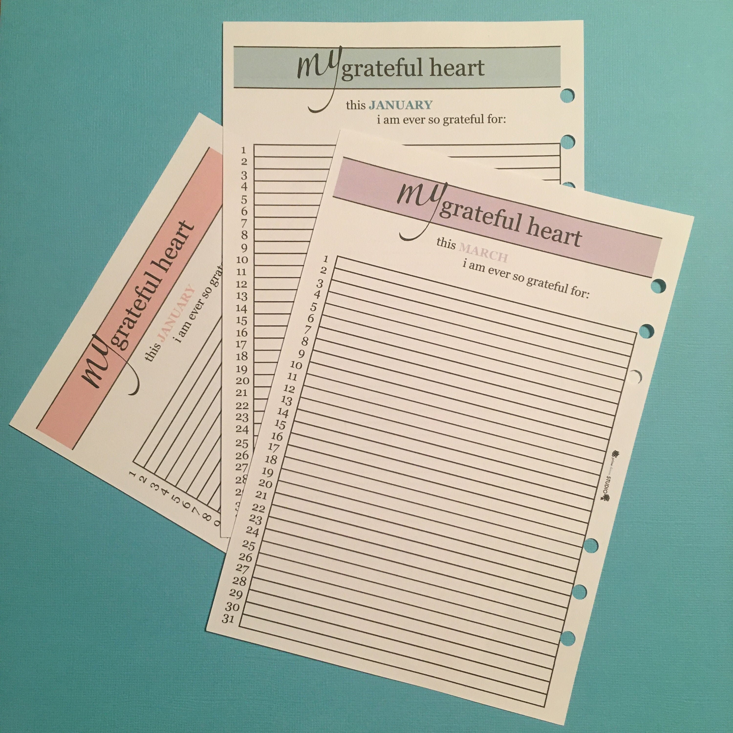 Grateful Tracker / My Grateful Heart Tracker for Planner Bullet Journal ...