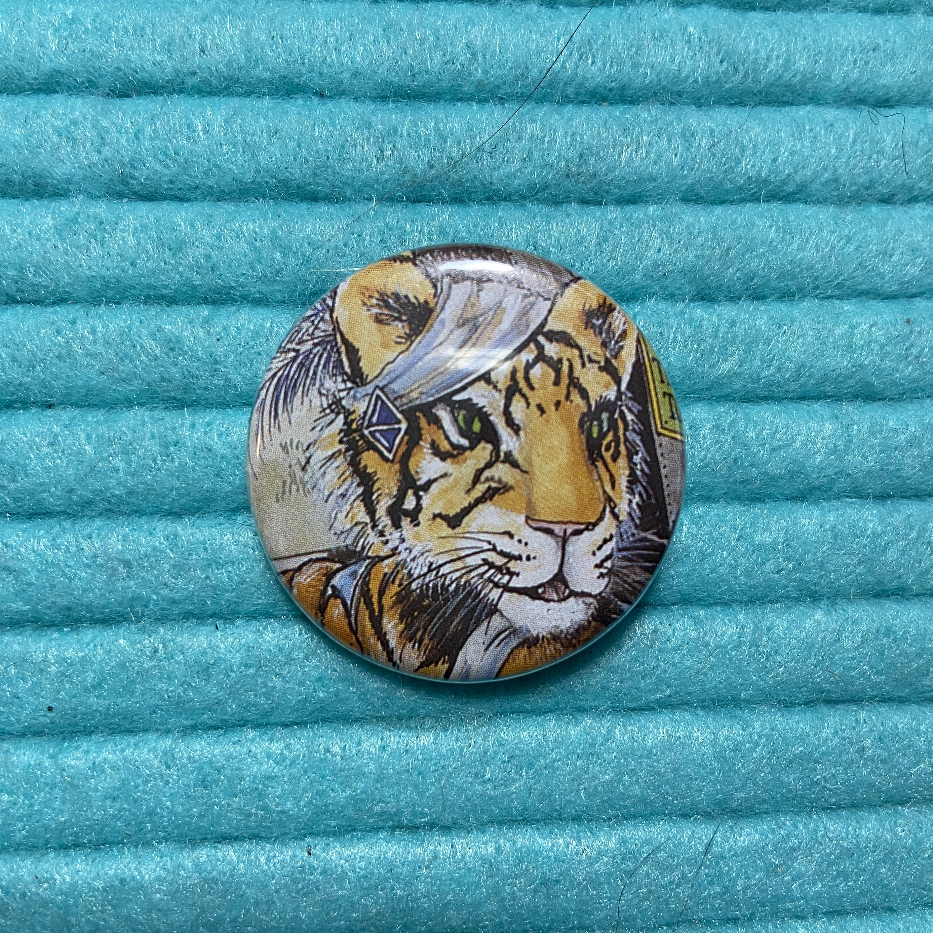 Tiger Illustration Button Pins: Recycled Book Art (set of 2) - Etsy
