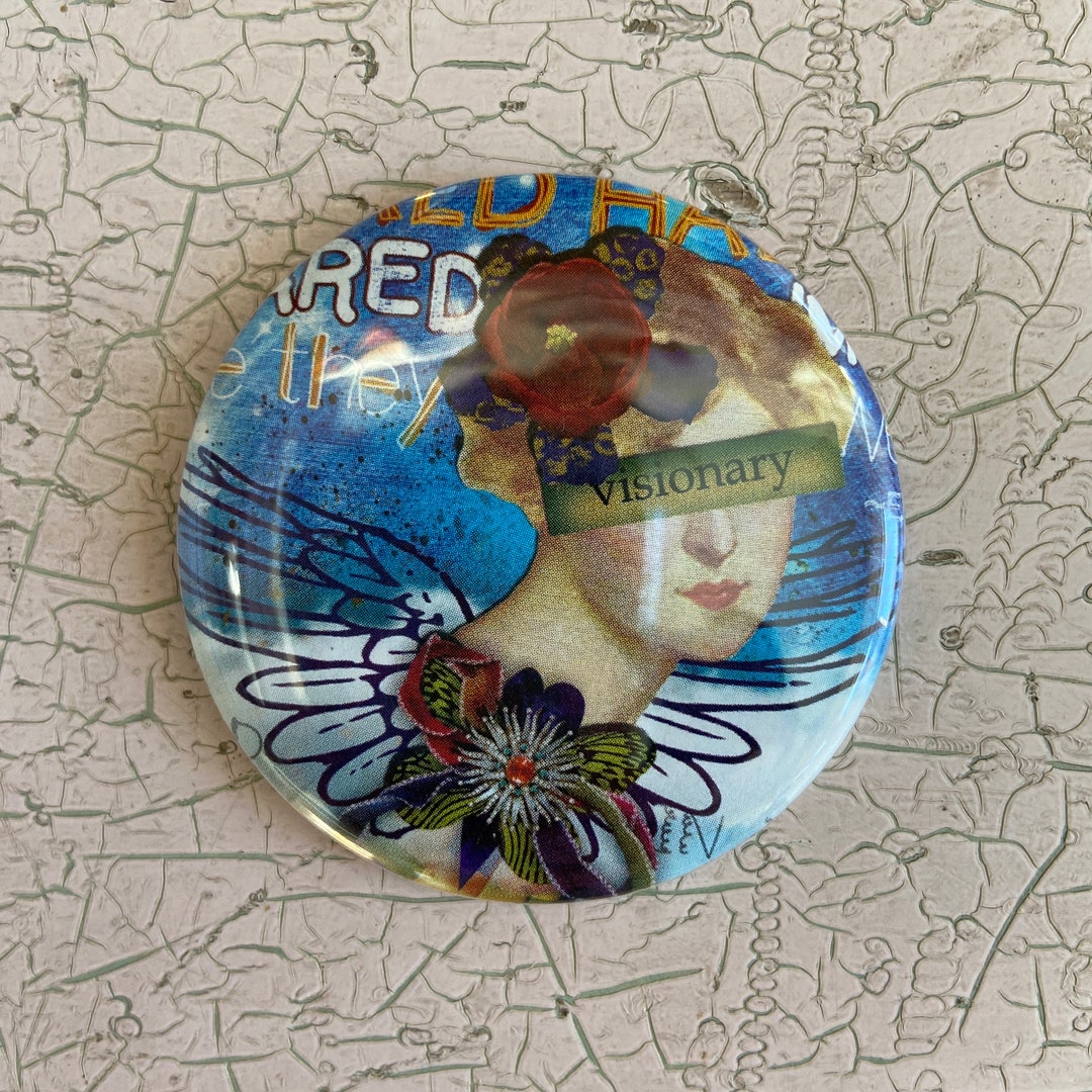 Angel Pocket Mirror: Recycled Book Art Compact Mirror (2.25 Inch) - Etsy