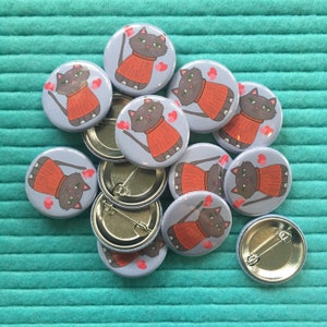 Cat Button Pin 1.25 Inch Size / Gift for Cat Lovers / 1.25 Inch Size ...