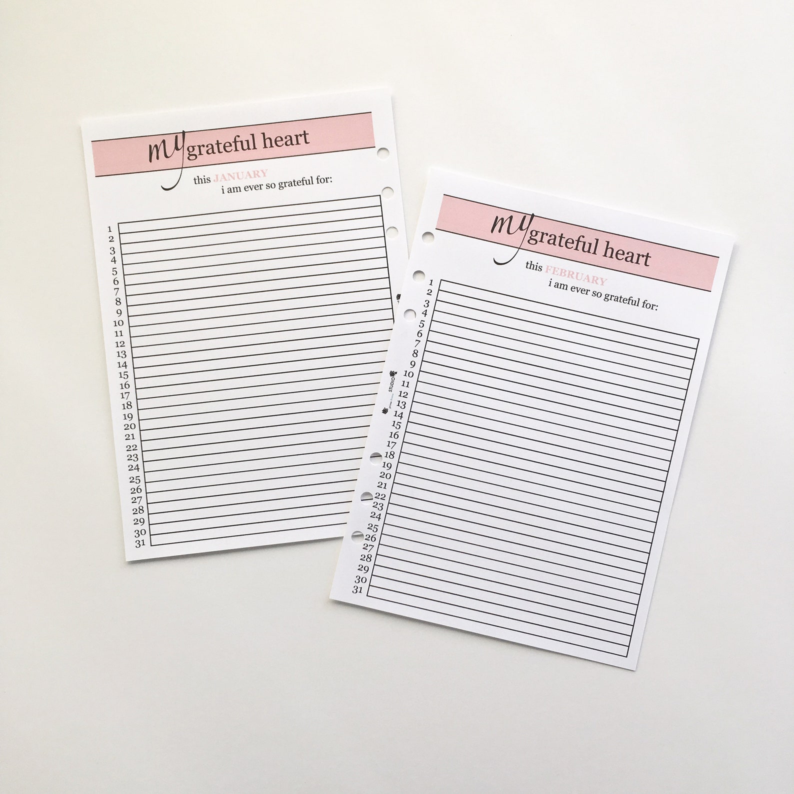 Grateful Tracker / My Grateful Heart Tracker for Planner Bullet Journal ...