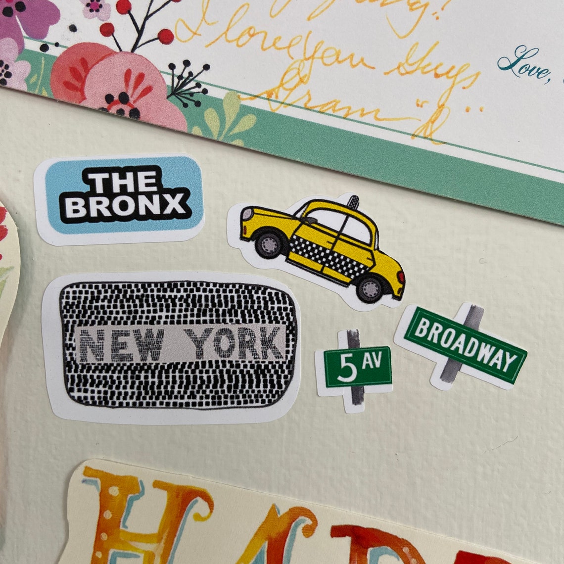 New York City Stickers / Kiss Cut Sticker Sheet / Scrapbooking - Etsy