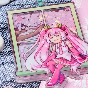 Sakura Miku Falling Blossom Quicksand Charm - Etsy
