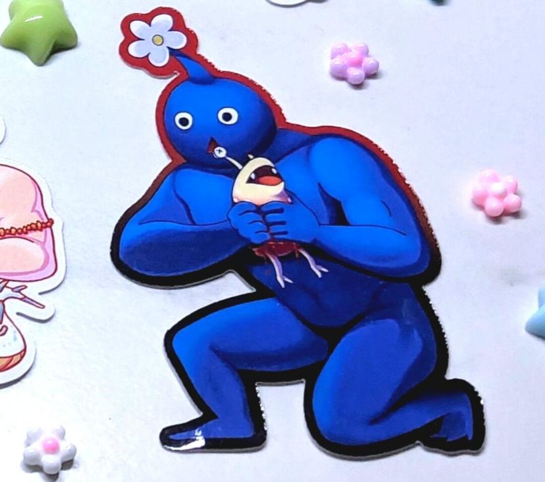 Pikmin Devouring His Bulborb buff Pikmin Sticker - Etsy