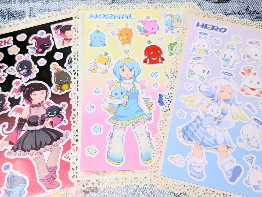 Chao Sticker Sheets (4x6, PVC) - Etsy