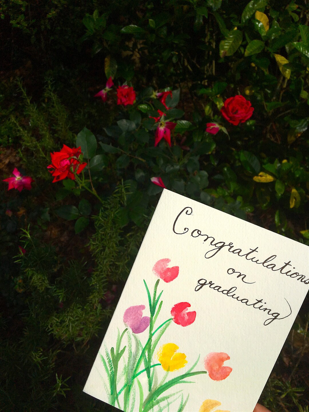 Watercolor Graduation Card - Homemade - Etsy