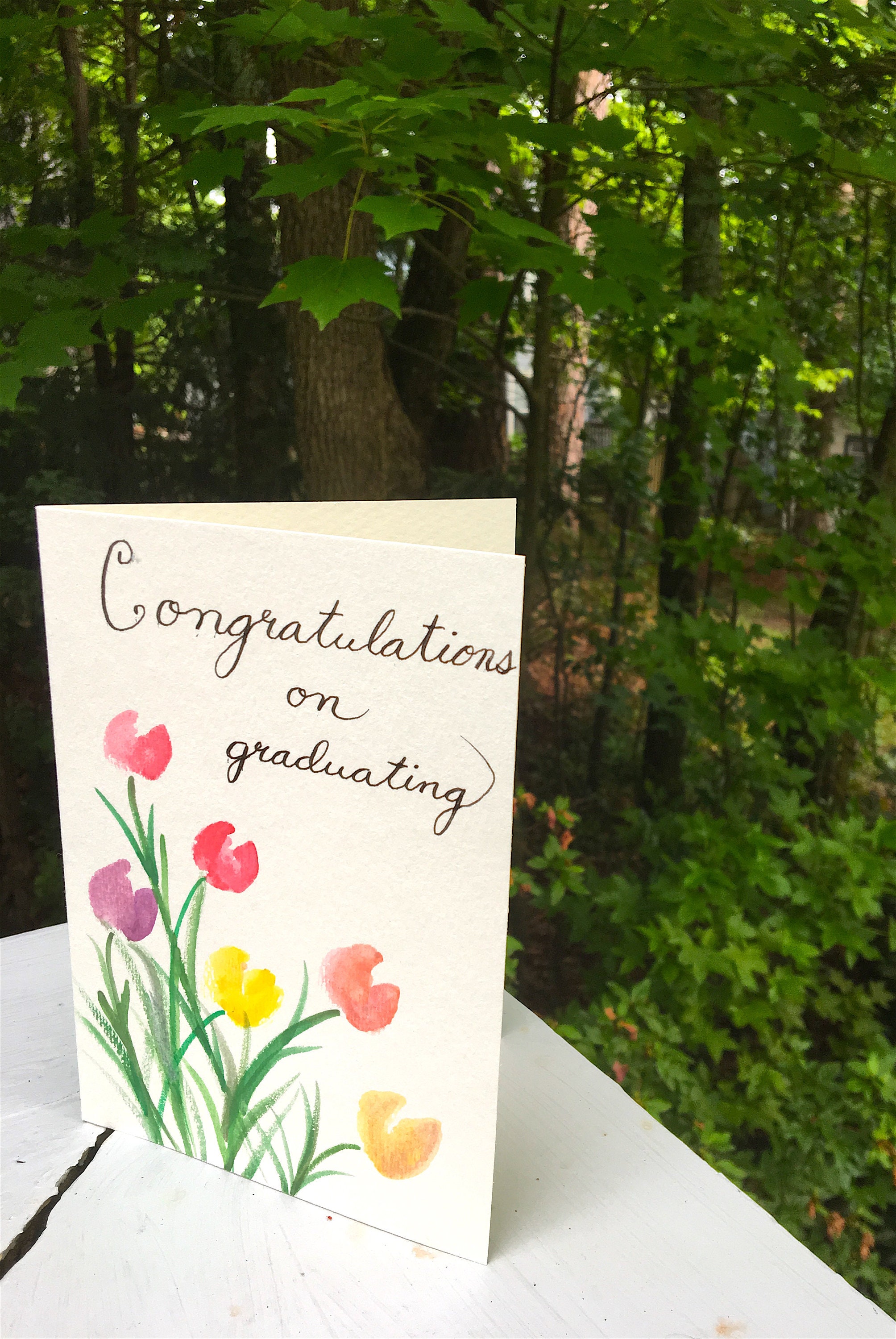 Watercolor Graduation Card - Homemade - Etsy