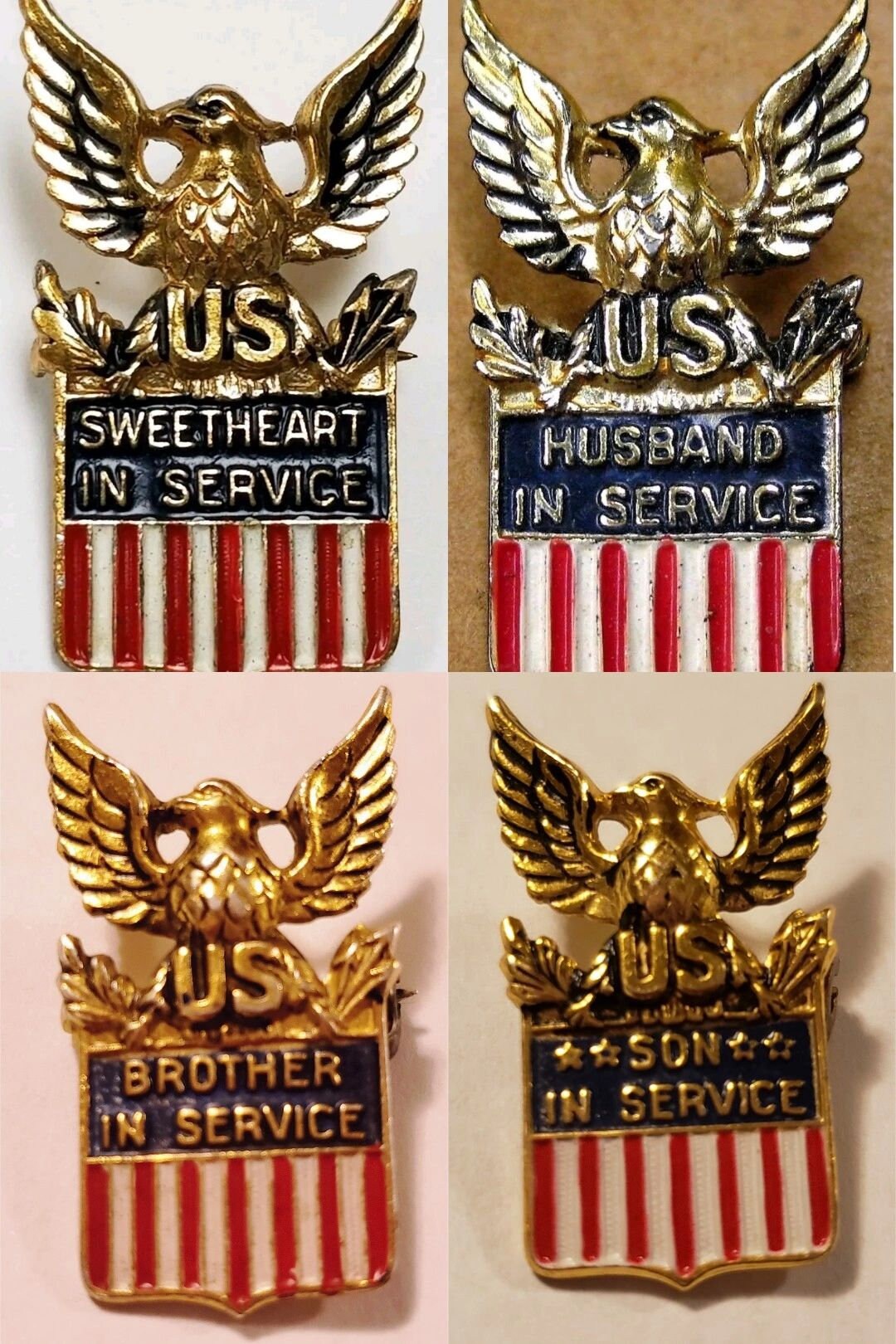 Vintage WWII Sweetheart, Husband, Son, Brother Pins - Etsy