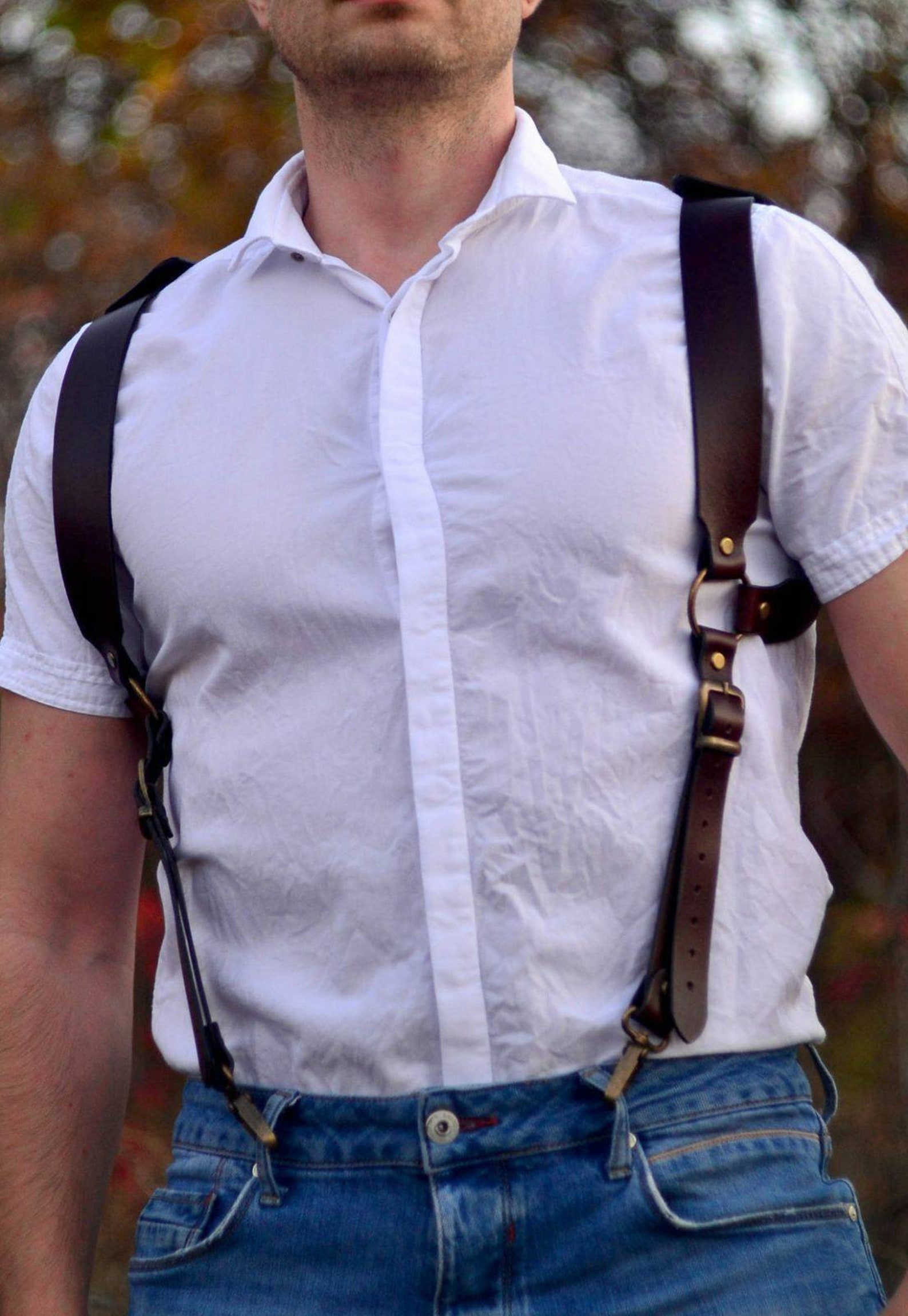 Leather Handmade Suspenders for Mens. Handmade Suspenders. - Etsy