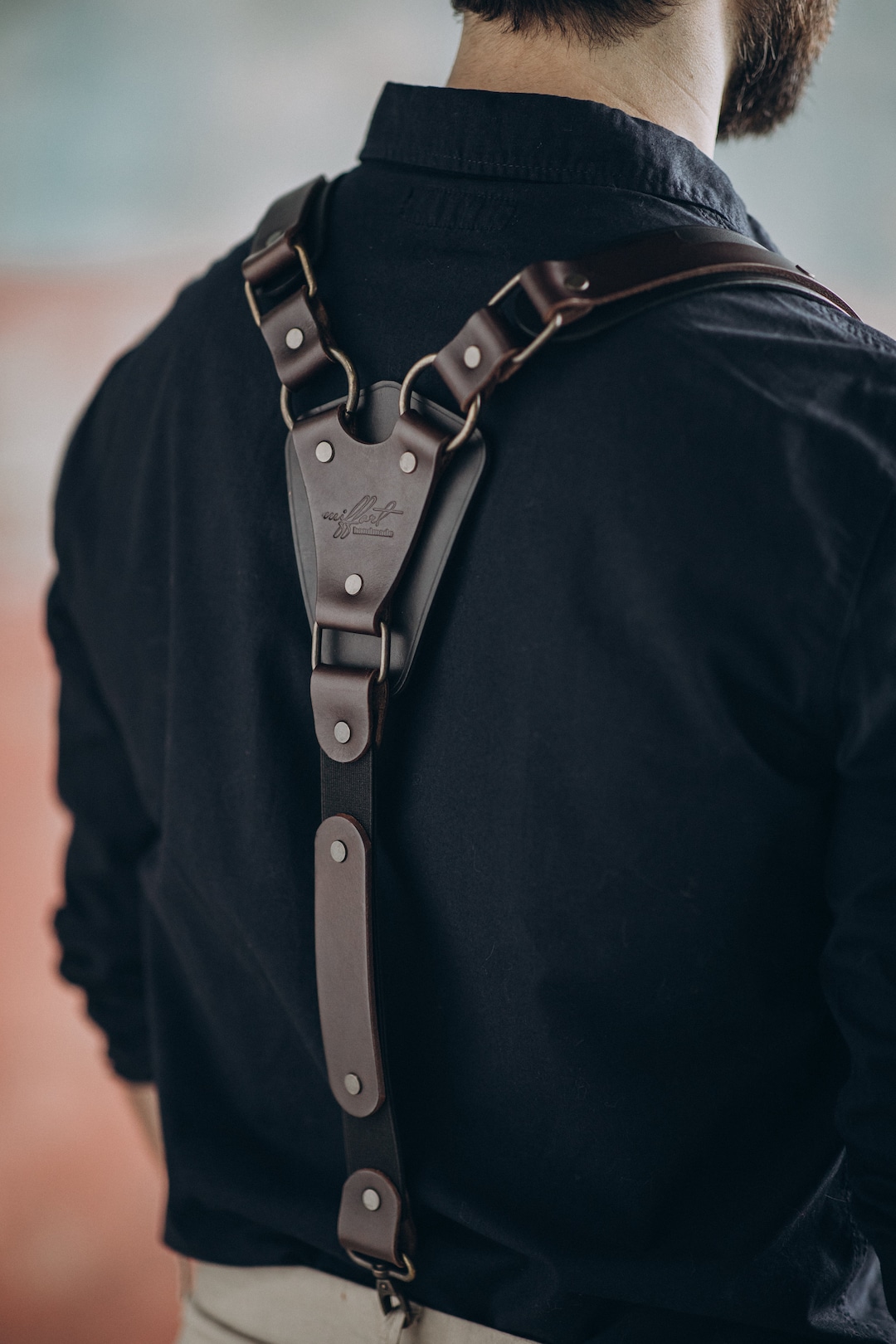 Vintage Style Suspenders | Handmade Leather Suspenders | Body Harness ...