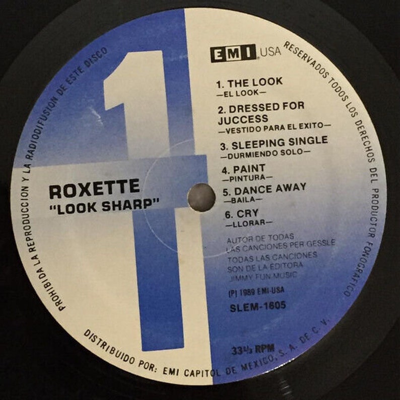 Roxette Look Sharp the Look El Look Dangerous Peligroso Listen to Your ...