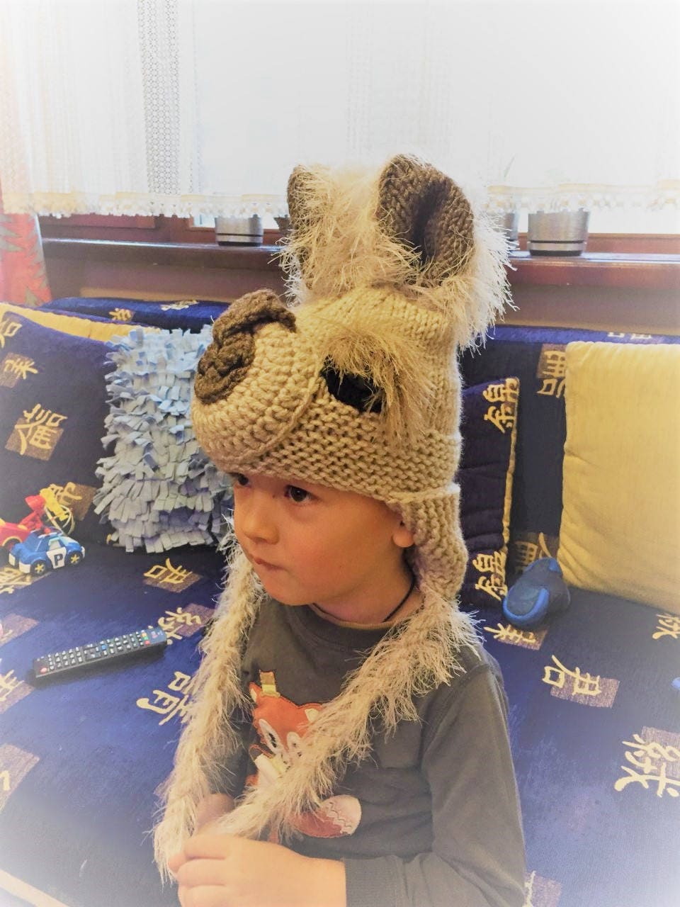 LLama Knitted Hat / unisex llama hat / llama furry hat / funny | Etsy