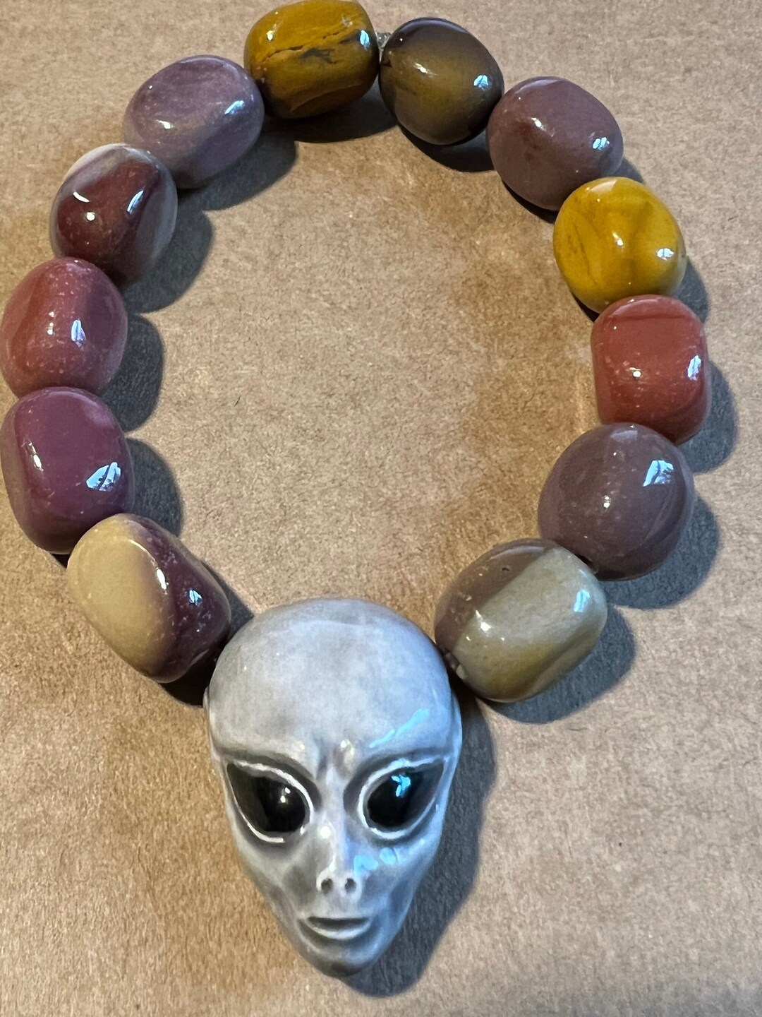 Peruvian Alien Bead & Mookaite Jasper - Etsy Peruvian Alien Bead & Mookaite Jasper - Etsy
