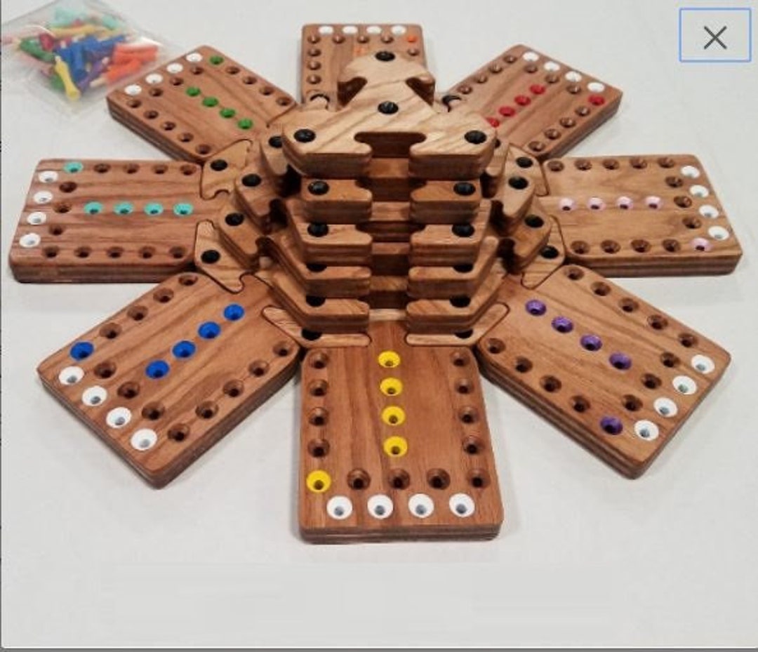 DELUXE 8 Player Modular Fast Track Board Game W/EXTRA HUBS - Etsy