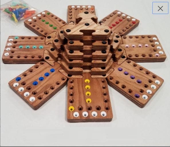 DELUXE 8 player Modular Fast Track board game W/EXTRA HUBS | Etsy