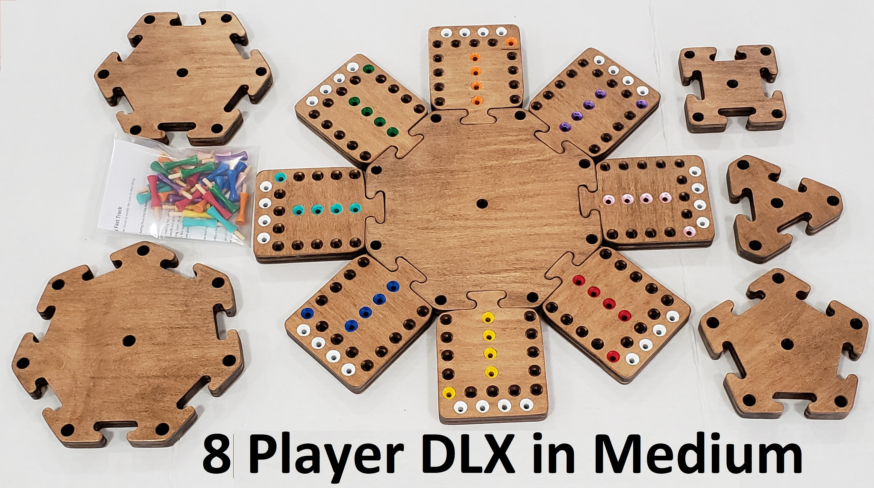 DELUXE 8 Player Modular Fast Track Board Game W/EXTRA HUBS - Etsy