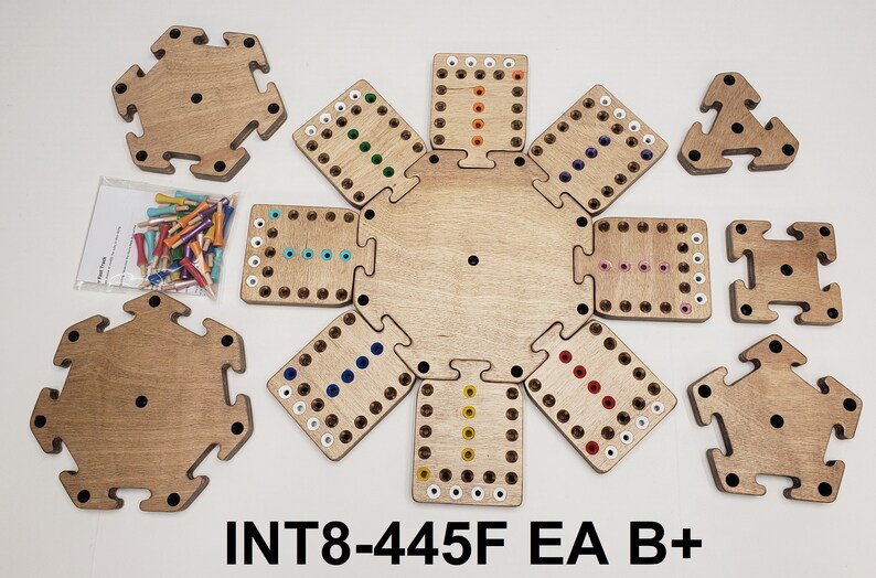 DELUXE 8 Player Modular Fast Track Board Game W/EXTRA HUBS - Etsy