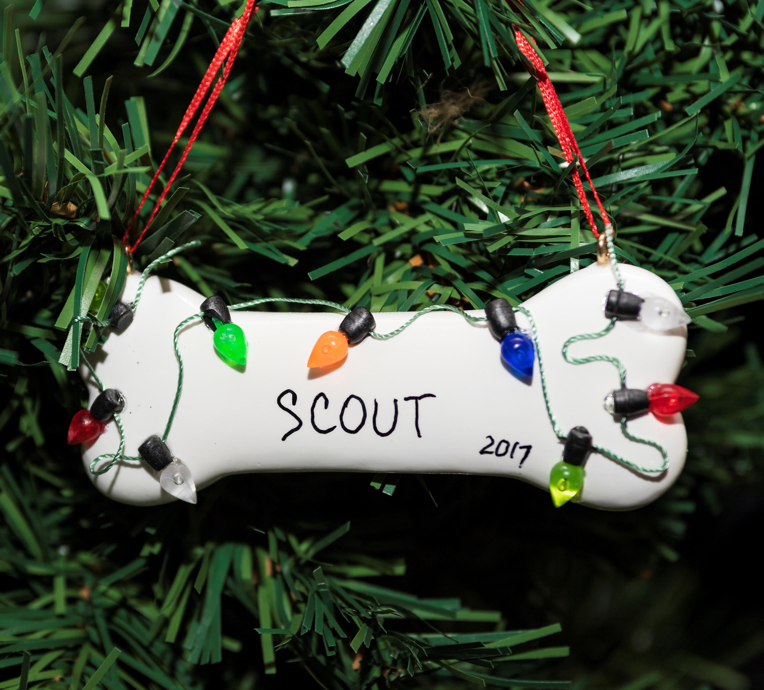 Personalized Dog Bone Christmas Ornament - Etsy España