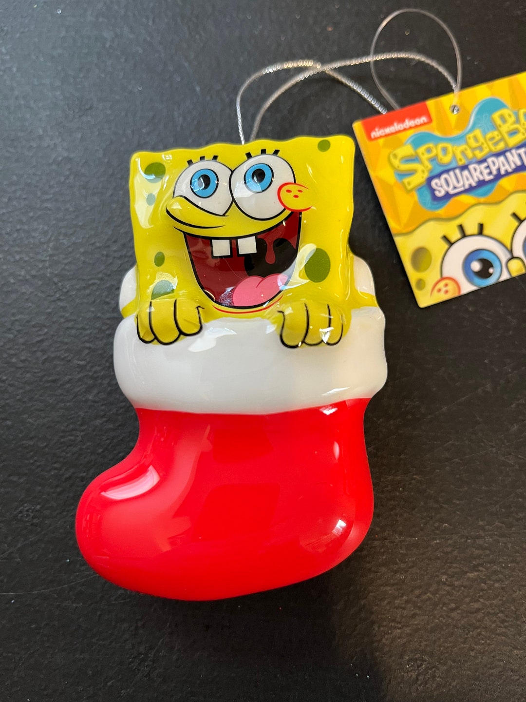 Spongebob in a Stocking Ornament - Etsy