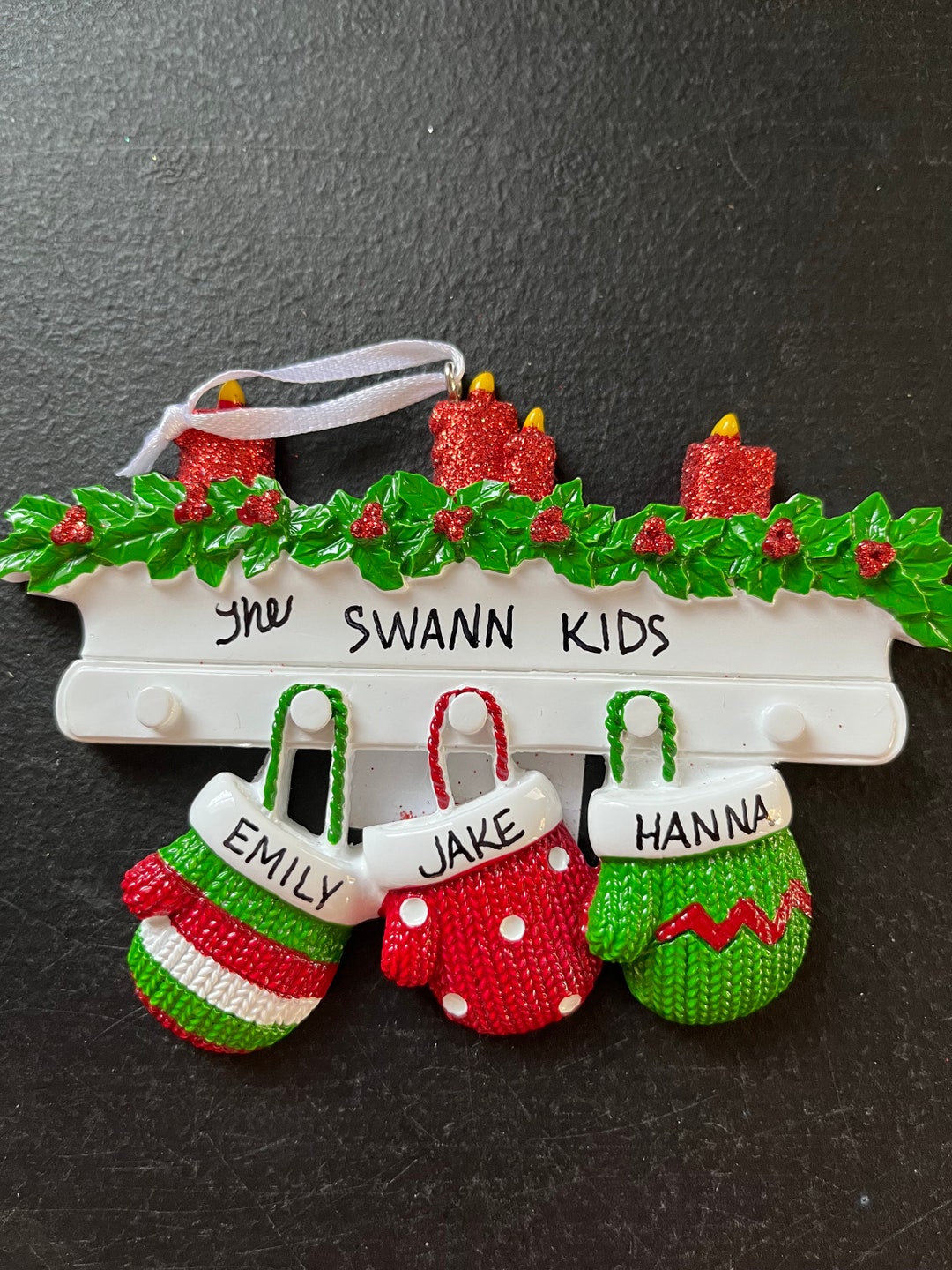 Three Mittens Hung on the Mantle - Etsy