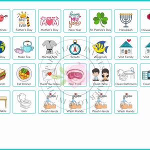 Kids Daily Responsibility Chore Chart, Chore Chart EXPANSION Icons Pack ...