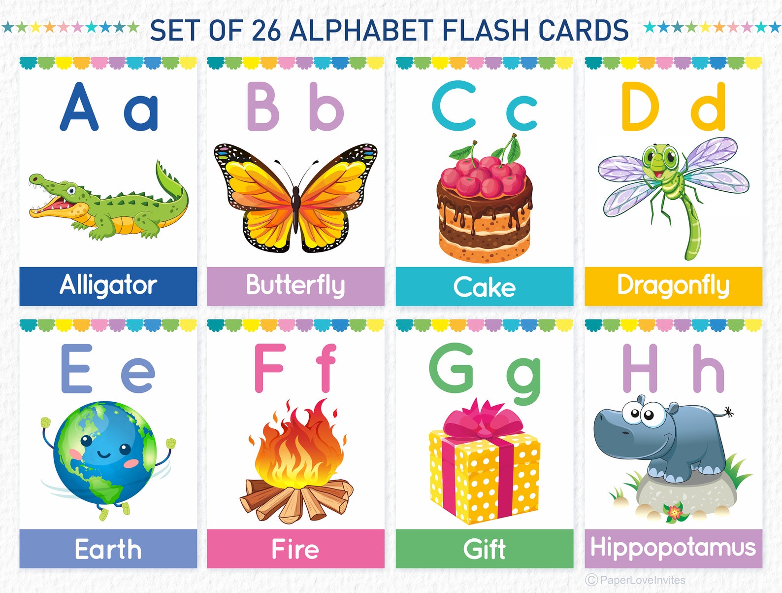 Printable ABC Alphabet Flashcards, Montessori Flash Cards, ABC ...